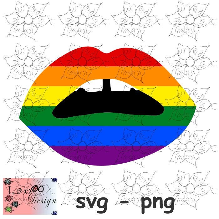 Lgbt Svg, Pride Svg, Gay Lips Svg, Gay Pride Svg, Gay Svg, Pride ...