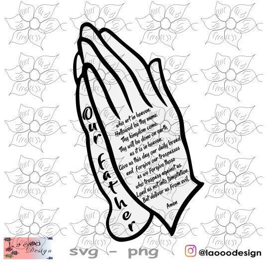 Our Father Svg, Our Father,lord's Prayer,religious Sign,our Father ...