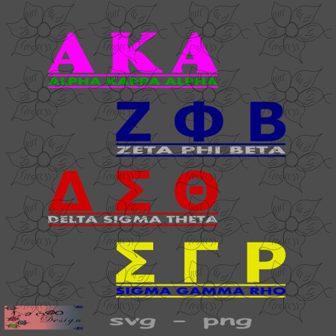 Sorority Pack,alpha Kappa Alpha Svg,1908 Svg, Delta Sigma Theta Svg ...