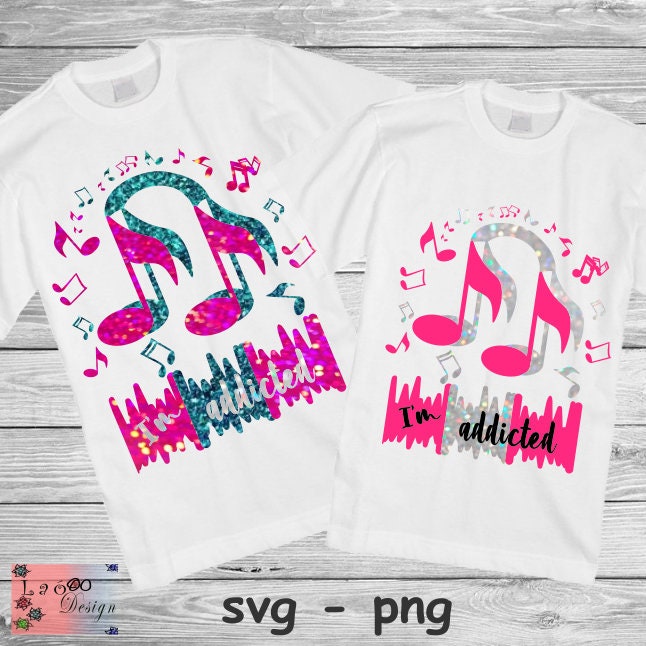 I Am Addicted Svg, I Am Tiktoker Svg, Music Lover Svg, Musical Notes ...