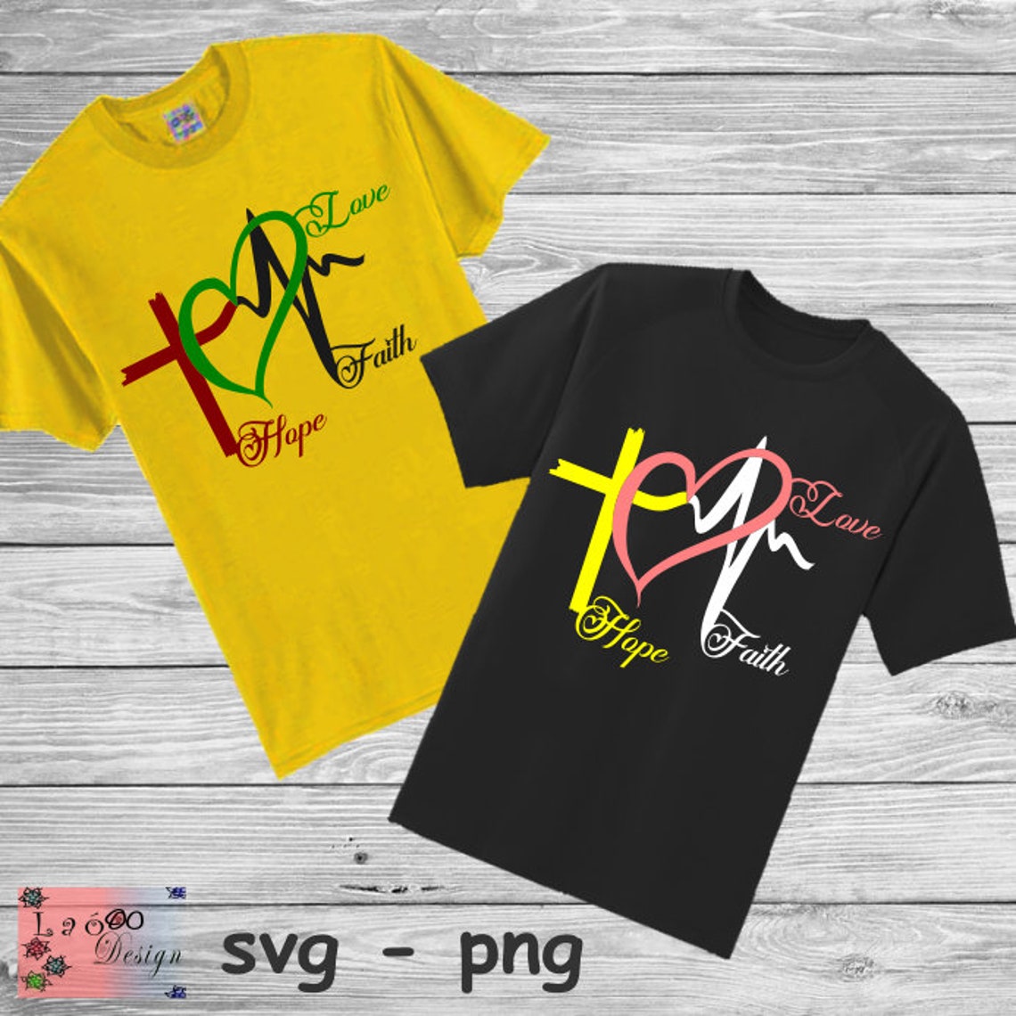 Faith Hope Love Hearts Svg Christian Peace Svg Heart Cross - Etsy