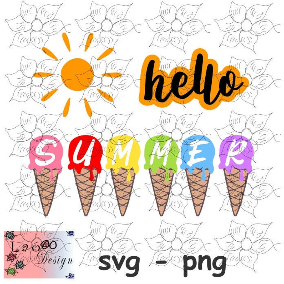 Summer Environment, Hello Summer Svg, Hello Svg, Summer Svg, Popsicles ...