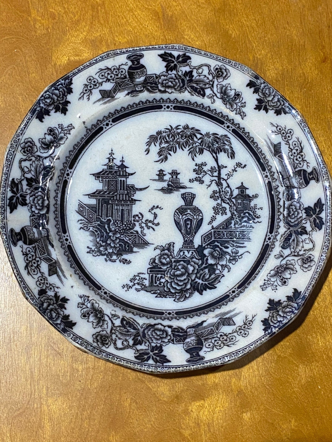 Jeddo Ironstone Plate. W Adams and Sons. - Etsy