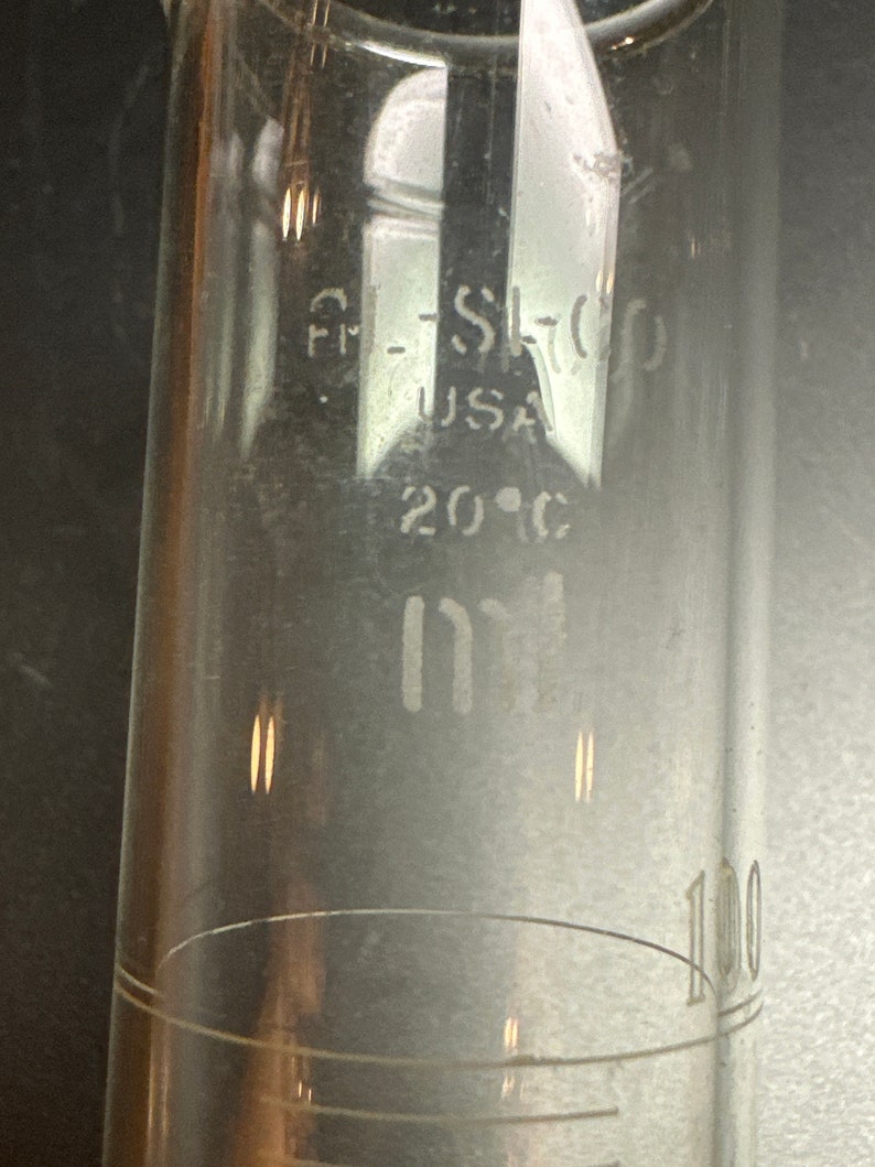 Vintage Glass Graduated Cylinder - Etsy