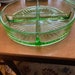 Depression Green Glass Divided Bowl - Etsy