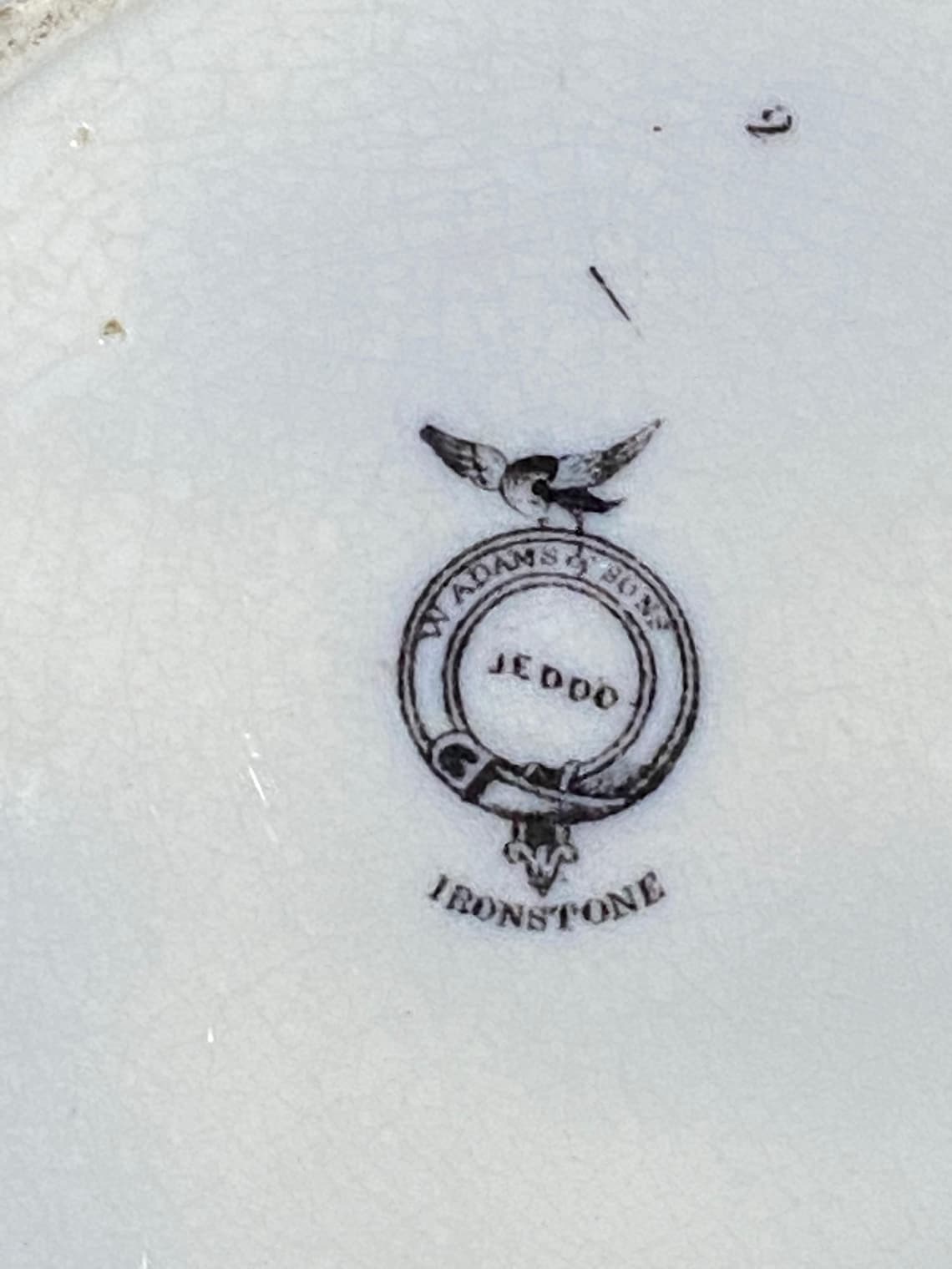Jeddo Ironstone Plate. W Adams and Sons. - Etsy