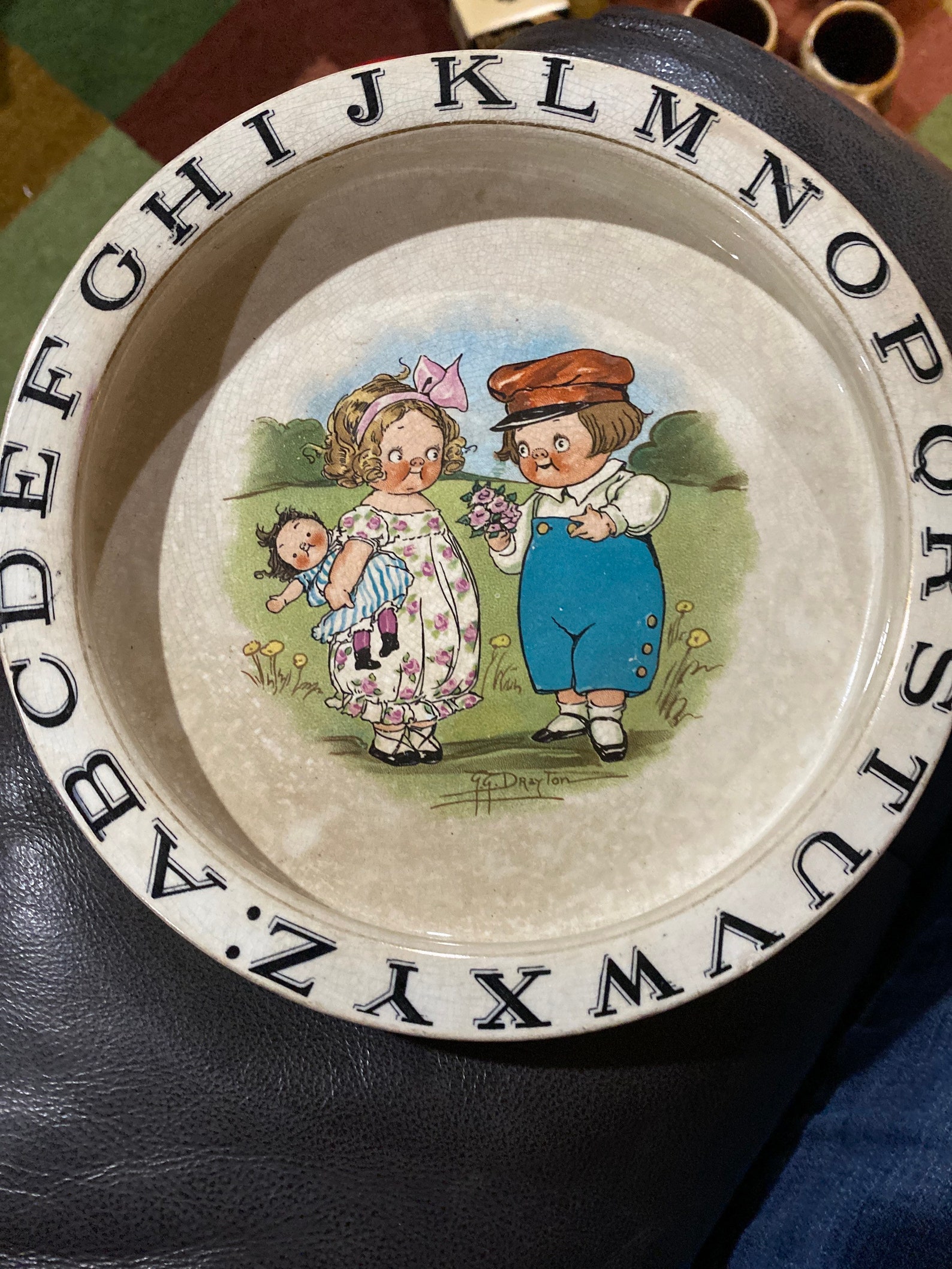 Vintage buffalo pottery childrens plate | Etsy
