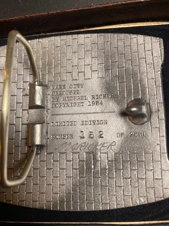 Michael ricker park city carousel belt buckle - Gem