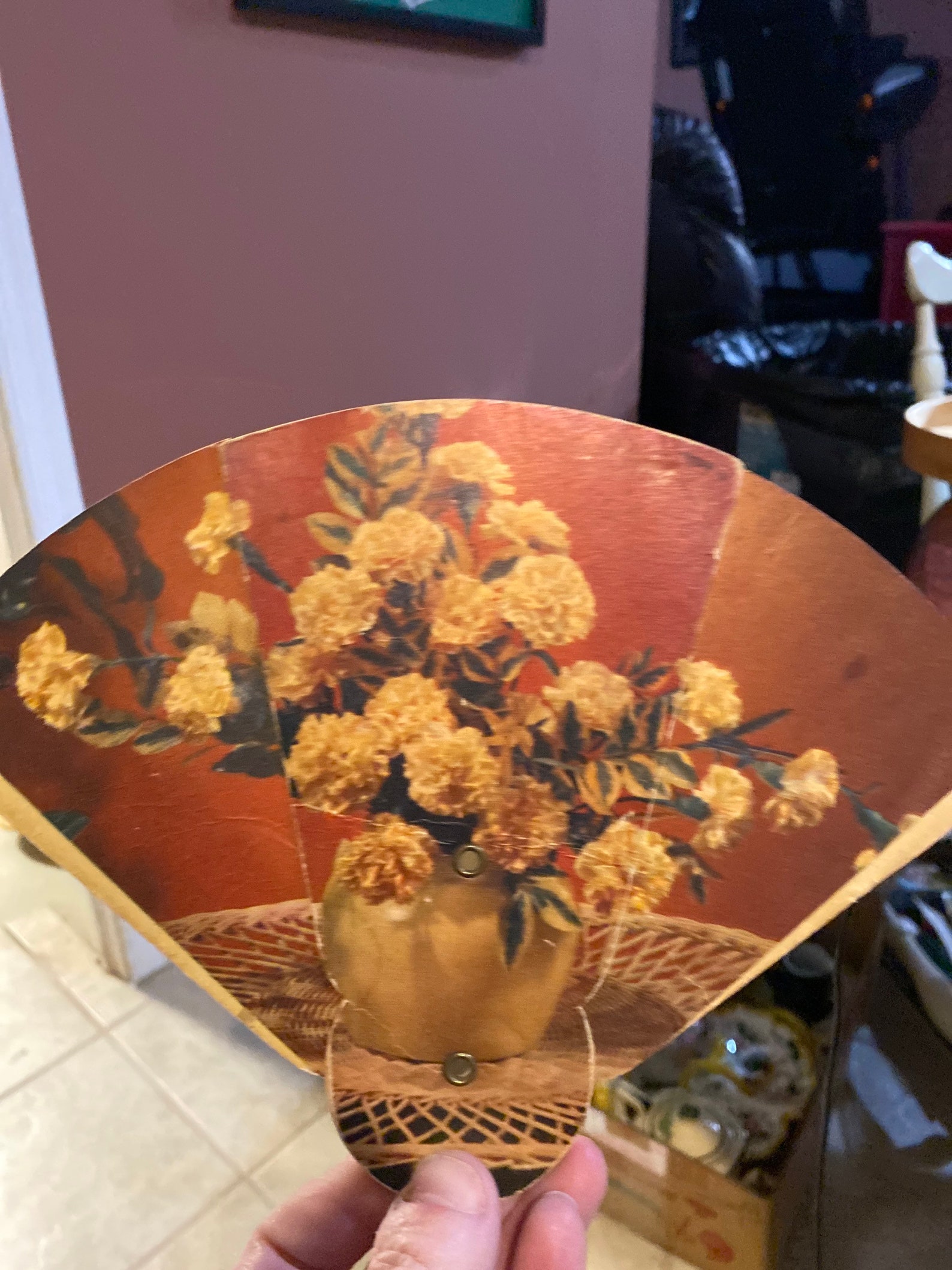 2 Vintage Paper Pull Out Fans - Etsy