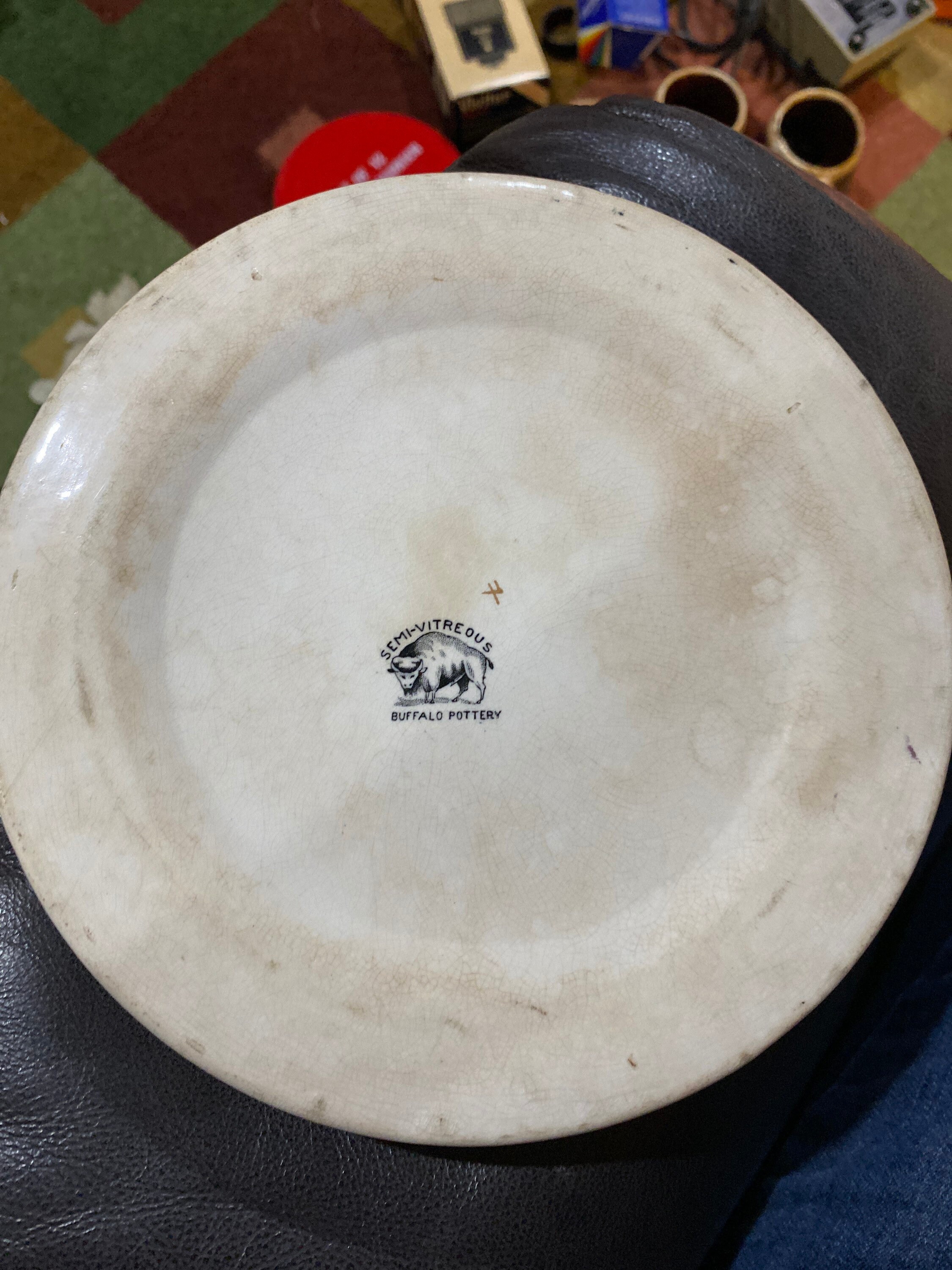 Vintage buffalo pottery childrens plate | Etsy