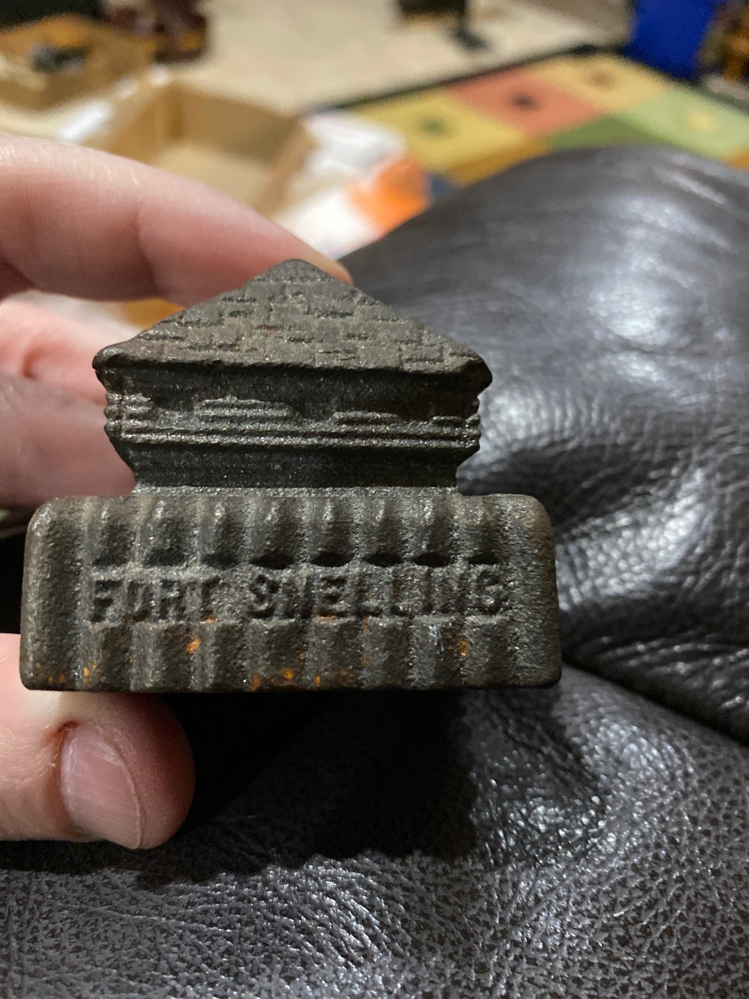 Vintage Fort Smelling Cast Iron Souvenir Paperweight - Etsy