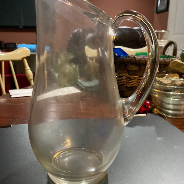 Clear Glass Pitcher - Etsy