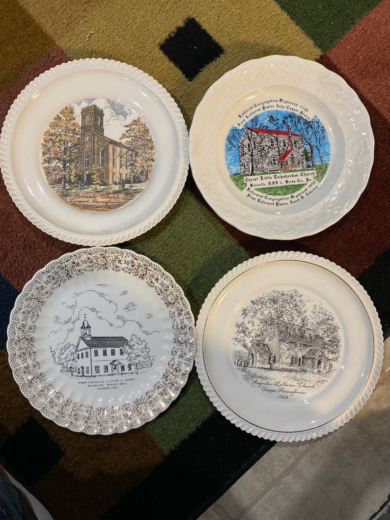 Collection of 10 Commemorative Plates From Churches in Pennsylvania - Etsy
