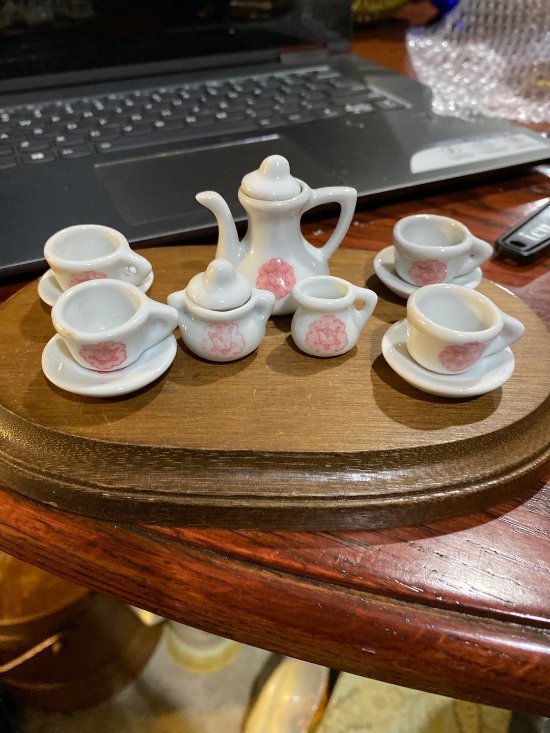 Miniature Porcelain Tea Set - Etsy
