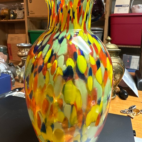 Splatter Glass Vase - Etsy