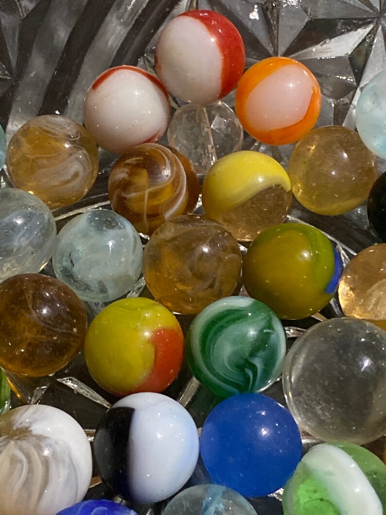 Lot of Vintage Glass Marbles - Etsy
