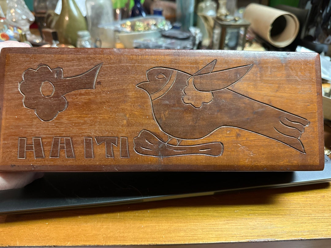 Haiti Carved Wood Box - Etsy