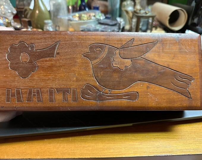 Haiti Carved Wood Box - Etsy