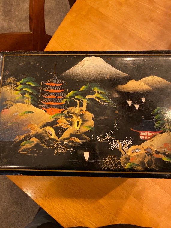 Antique Japanese Lacquer Music Box - Etsy