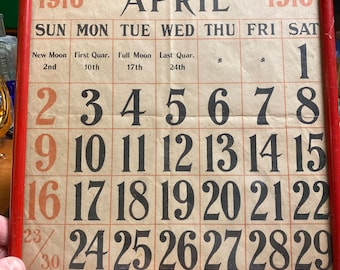 1916 Calendar - Etsy