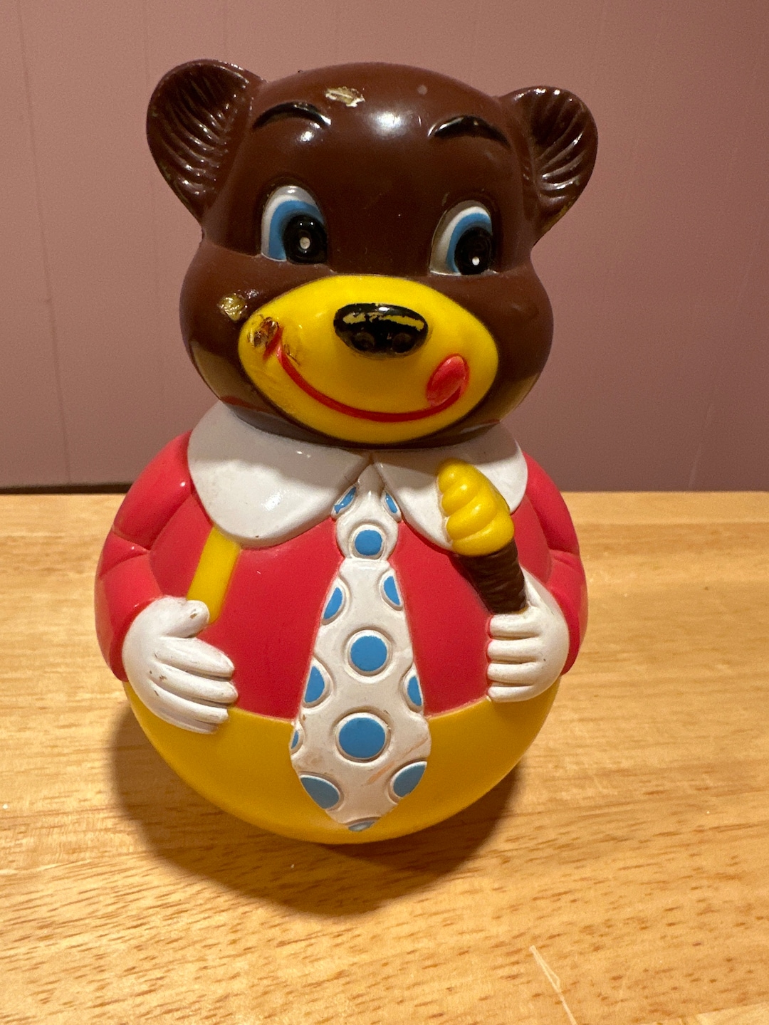 1970’s Roly Poly Bear Toy - Etsy