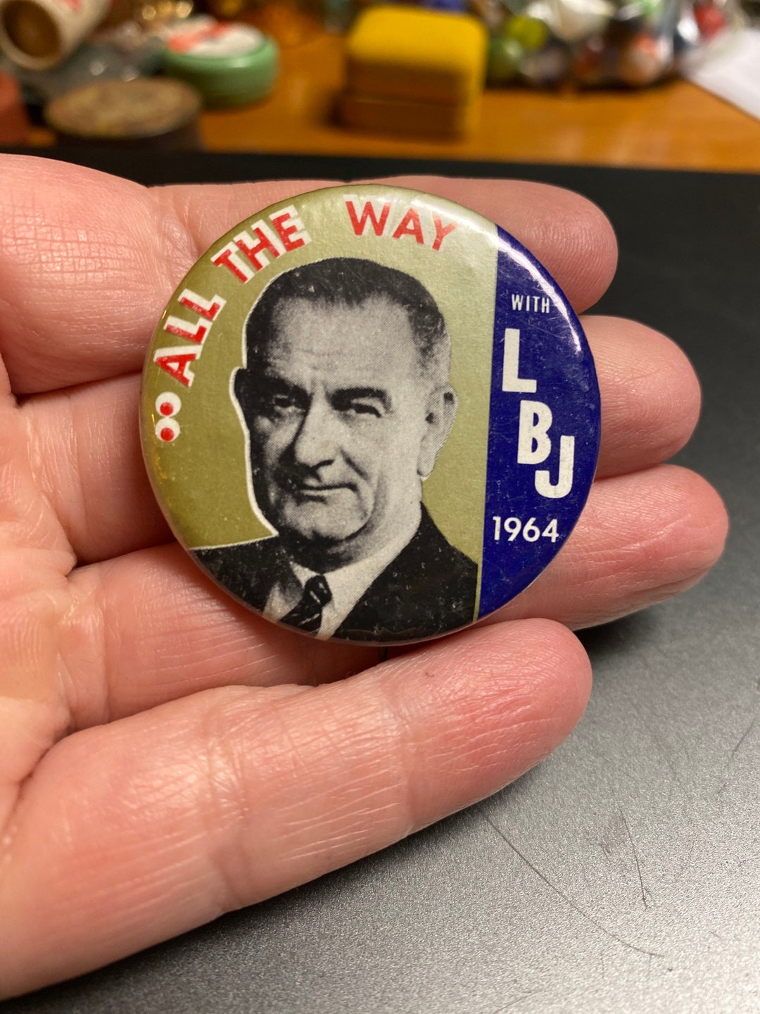 1964 LBJ Button - Etsy