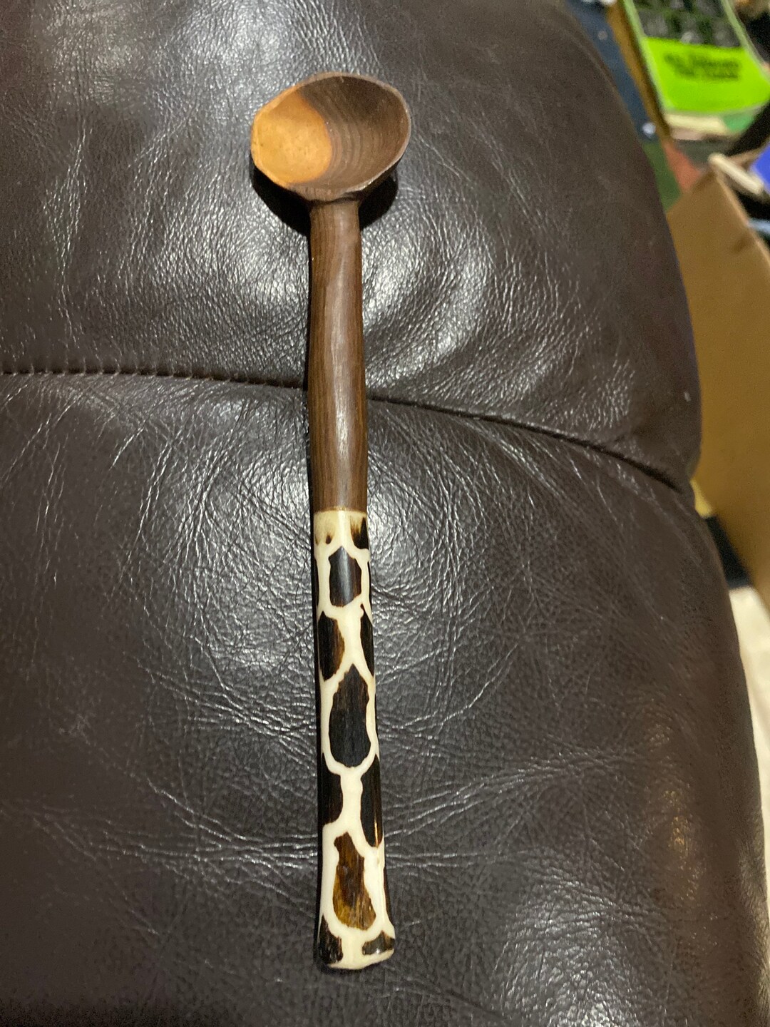 Wood Spoon With Cow Print Handle - Etsy