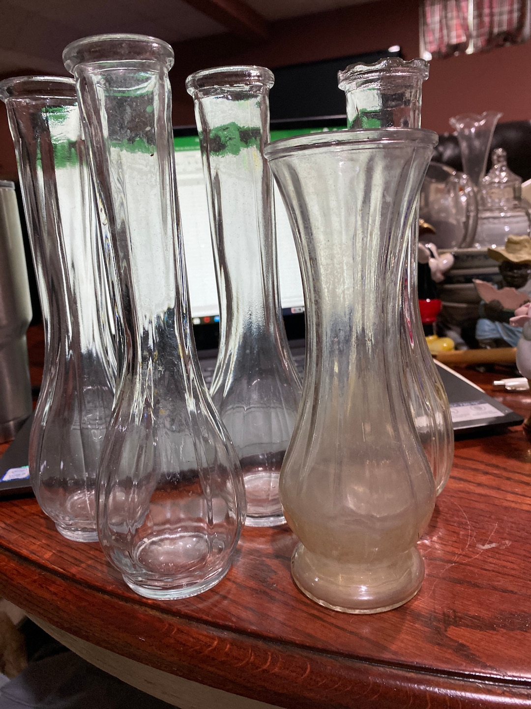 Collection of Vintage Glass Vases - Etsy