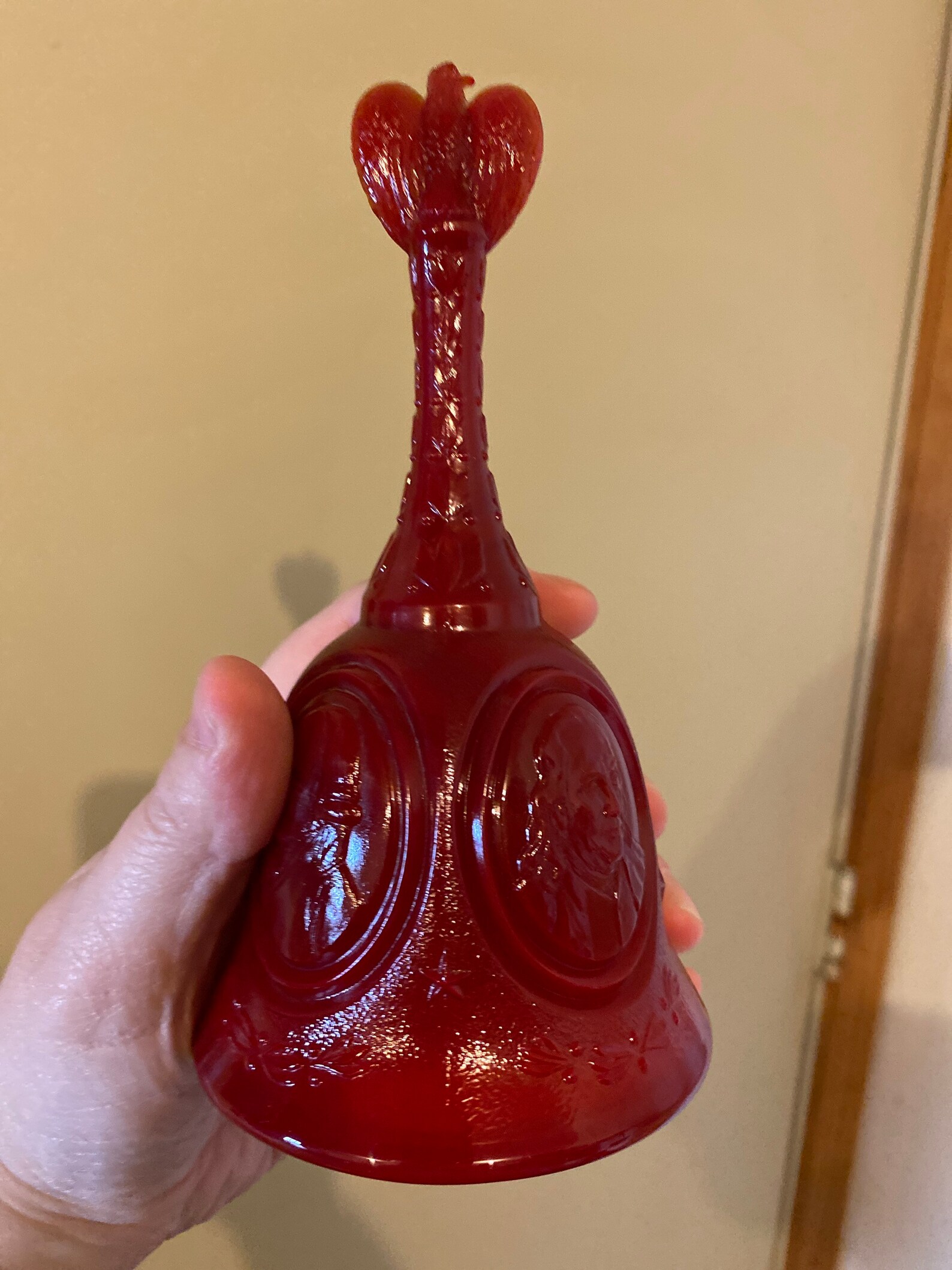 Fenton Red Glass Bicentennial Bell - Etsy