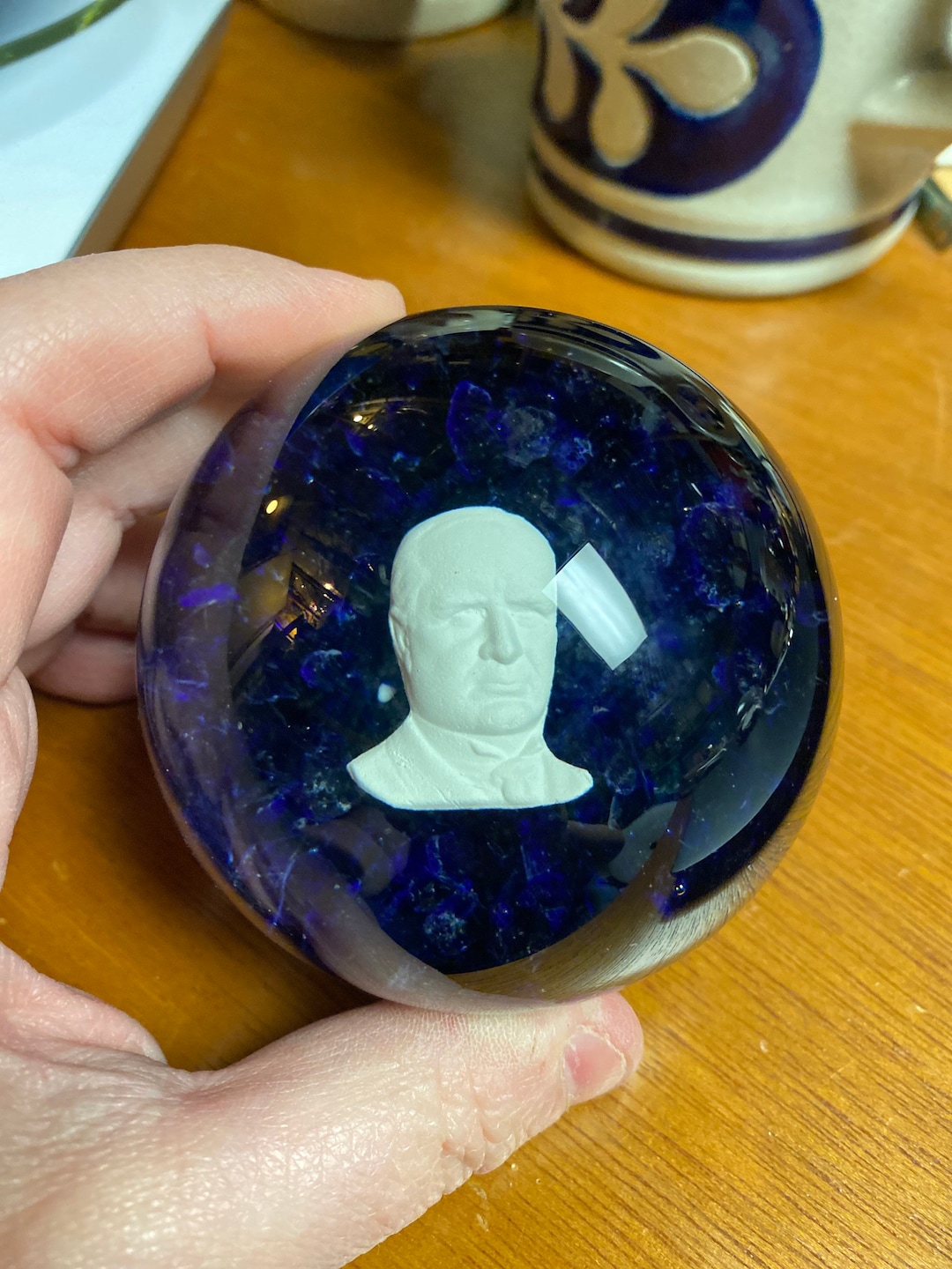 1971 St Clair Sulphide Paperweight Mckinley - Etsy