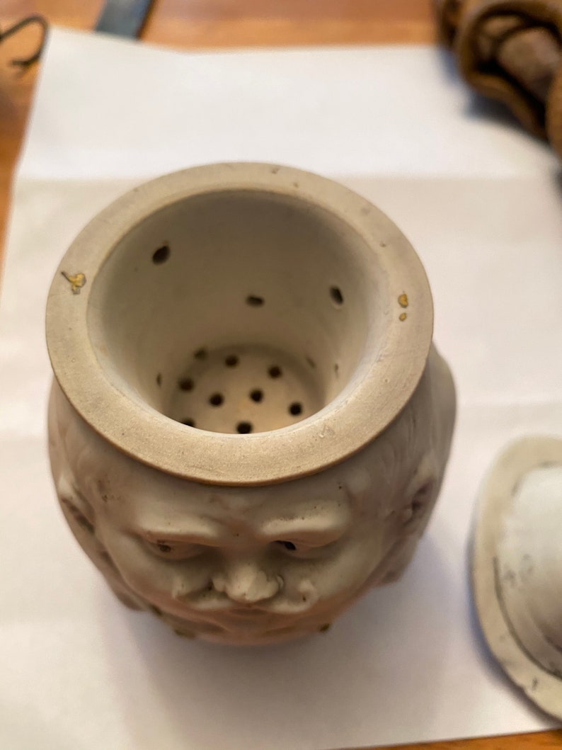 Antique Bisque Porcelain Pounce Pot - Etsy