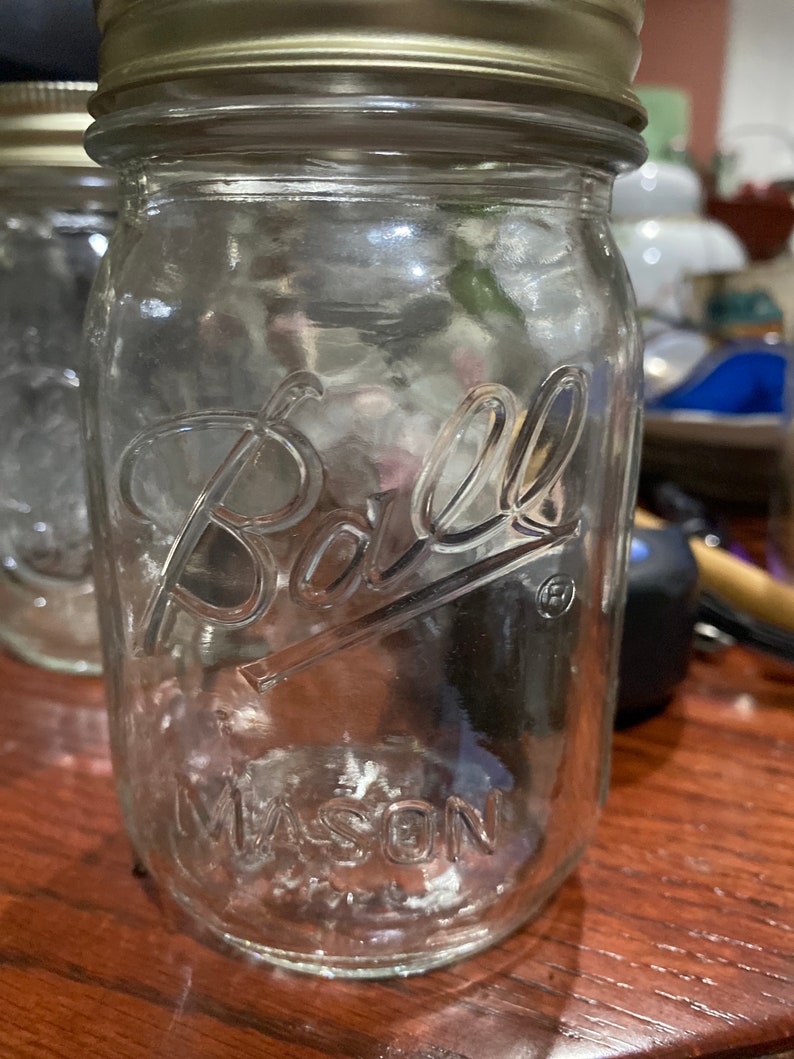 Vintage Ball Mason Jar. Embossed Fruit Design - Etsy