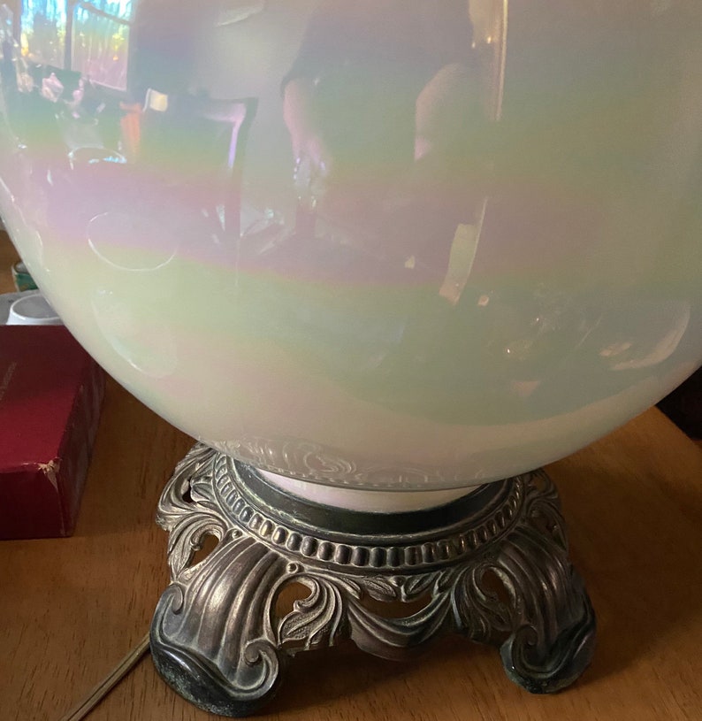 Carl Falkenstein Glass Globe Table Lamp - Etsy