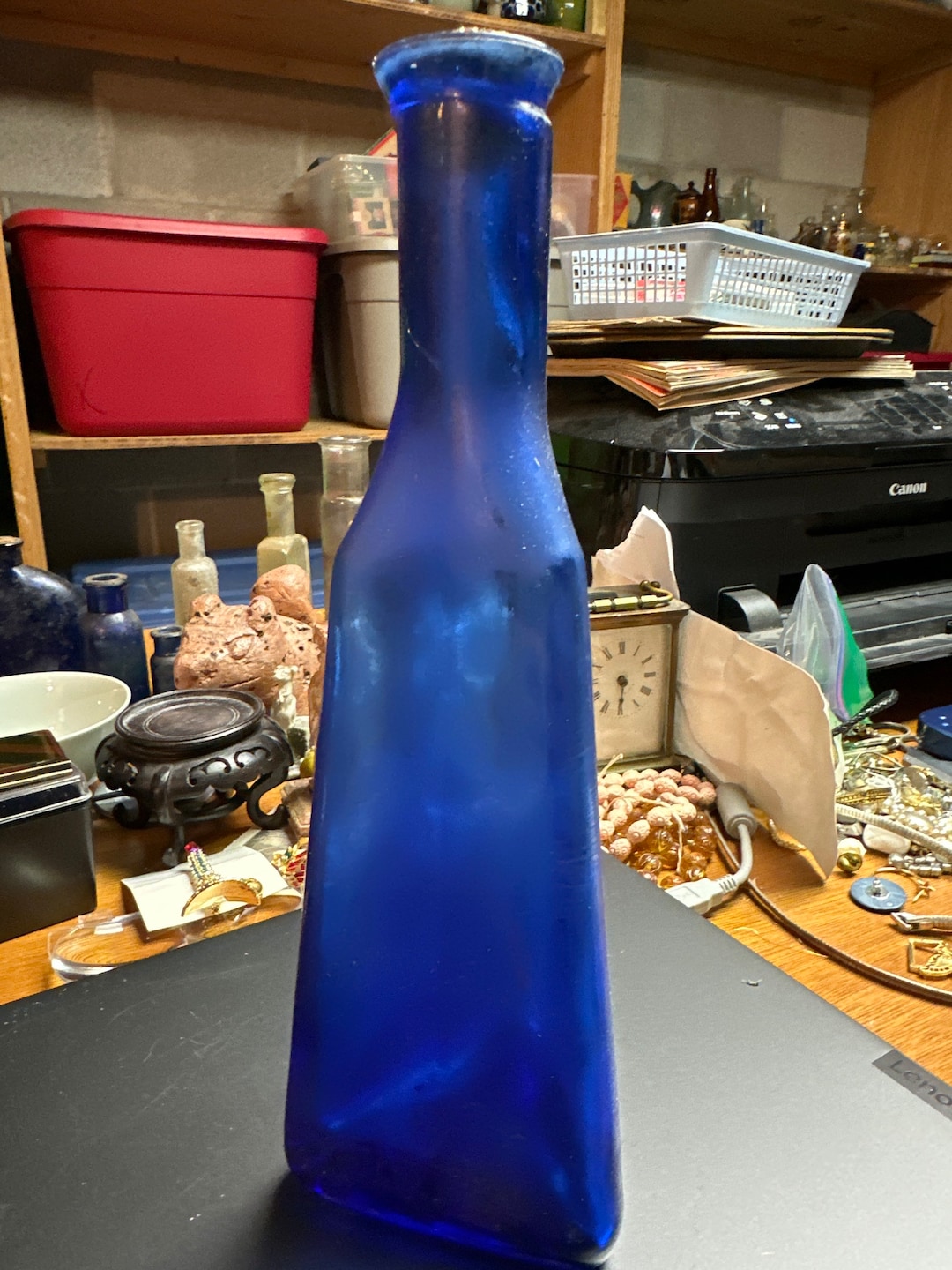 PEAR Cobalt Triangle Bottle - Etsy