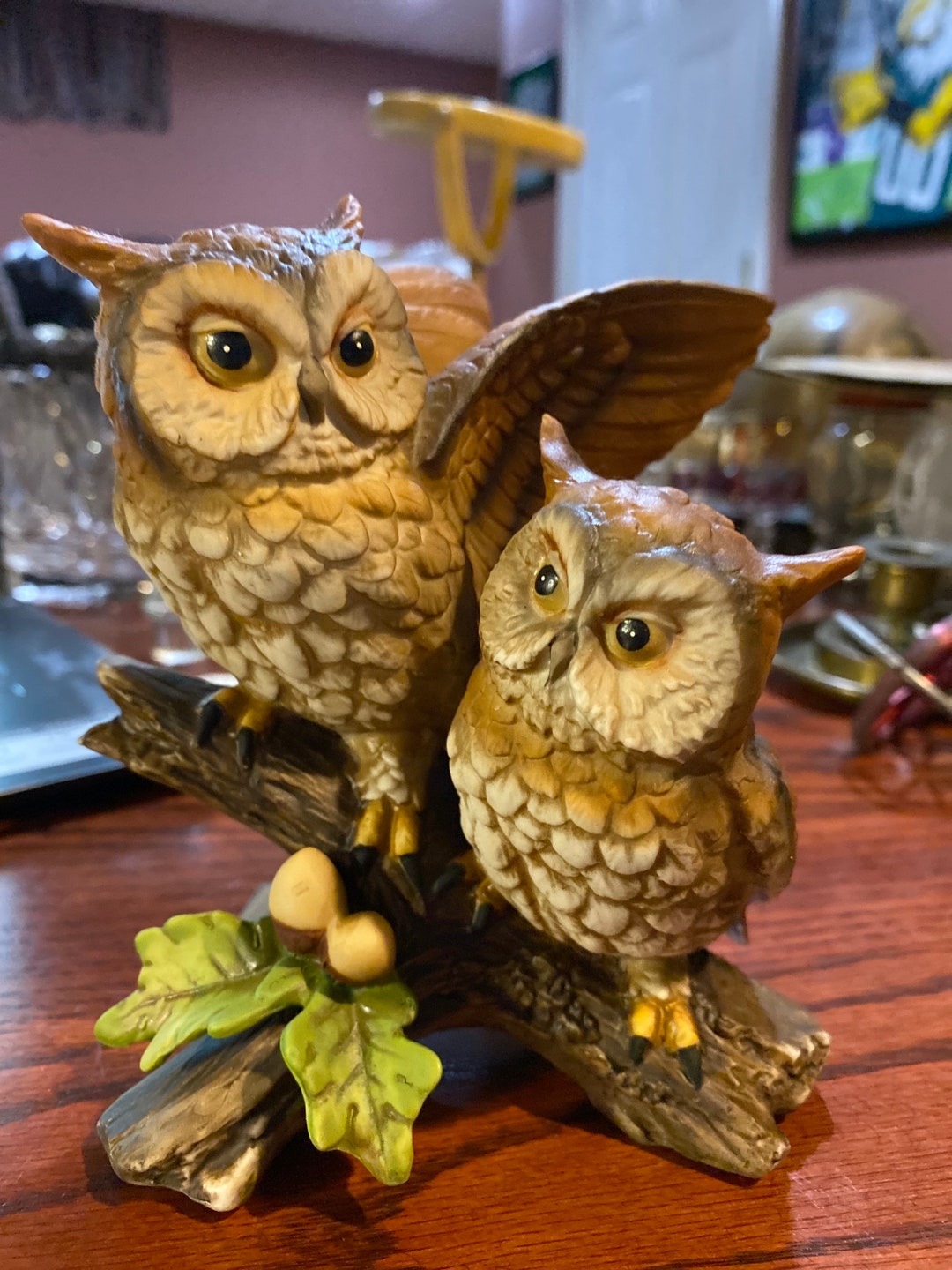 Homco Porcelain Owl Figurine - Etsy