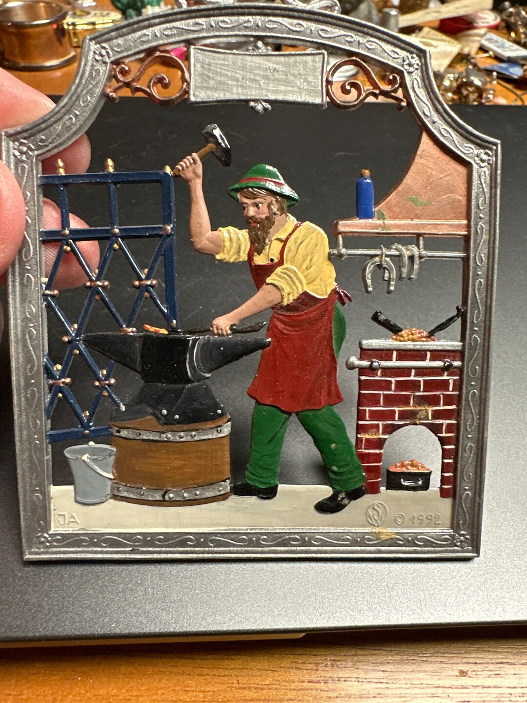 The Blacksmith Pewter Wall Hanging by Wilhelm Schweizer - Etsy