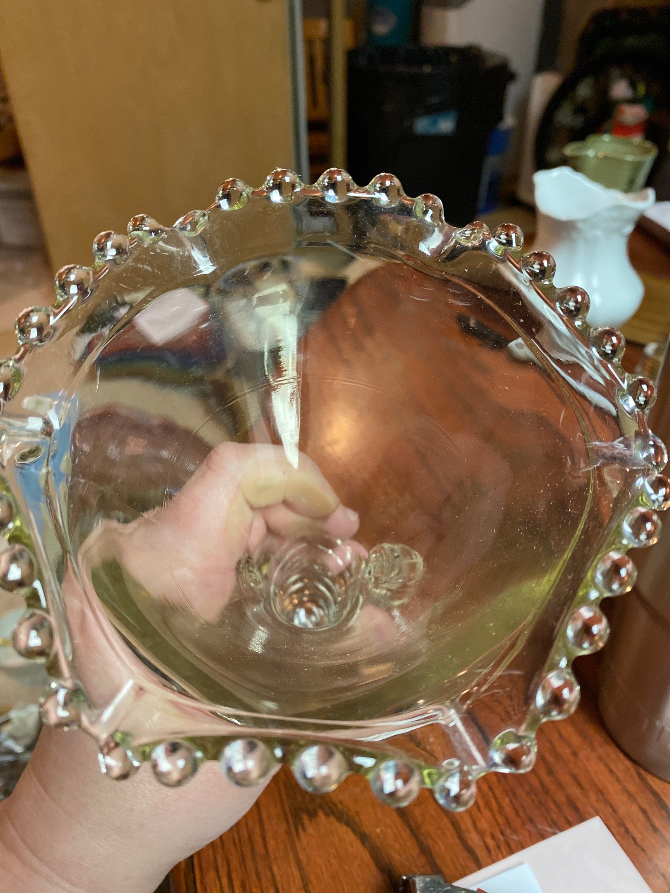 Candlewick Glass Trumpet Vase | Etsy