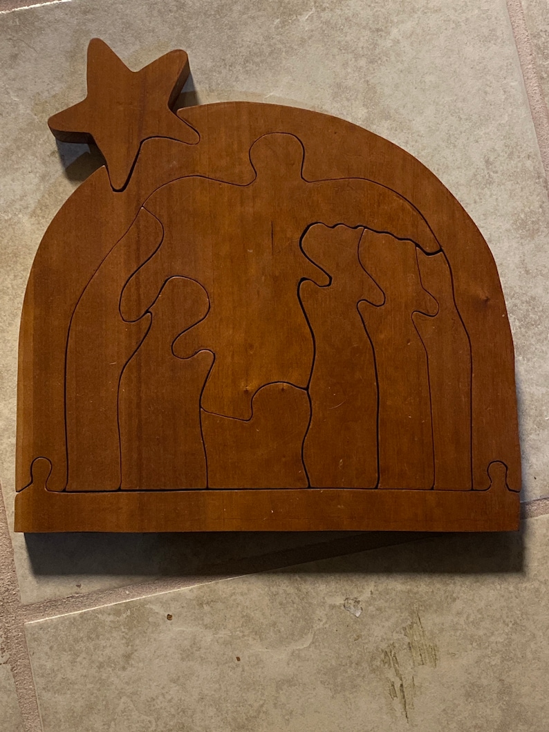 Wood Nativity Puzzle - Etsy