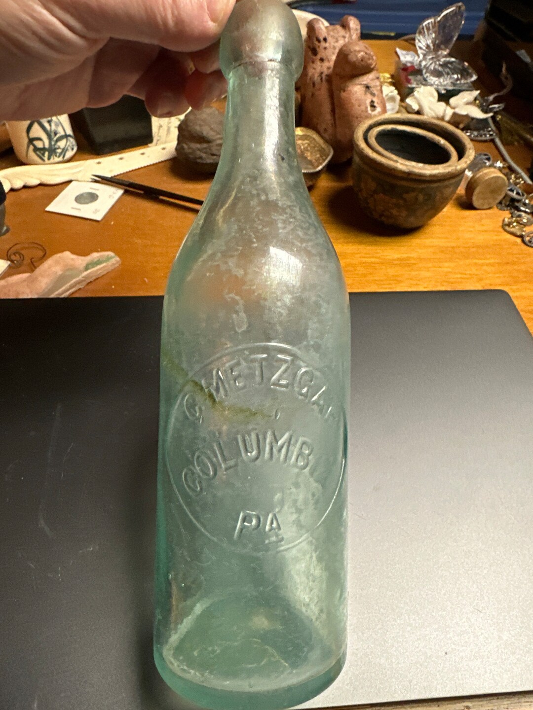 C Metzgar Columbia PA Blob Top Bottle - Etsy