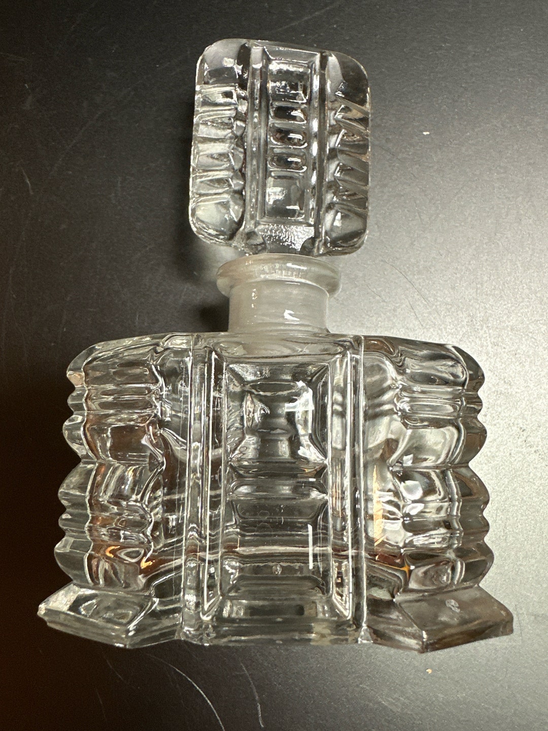 Glass Art Deco Style Perfume Bottle - Etsy