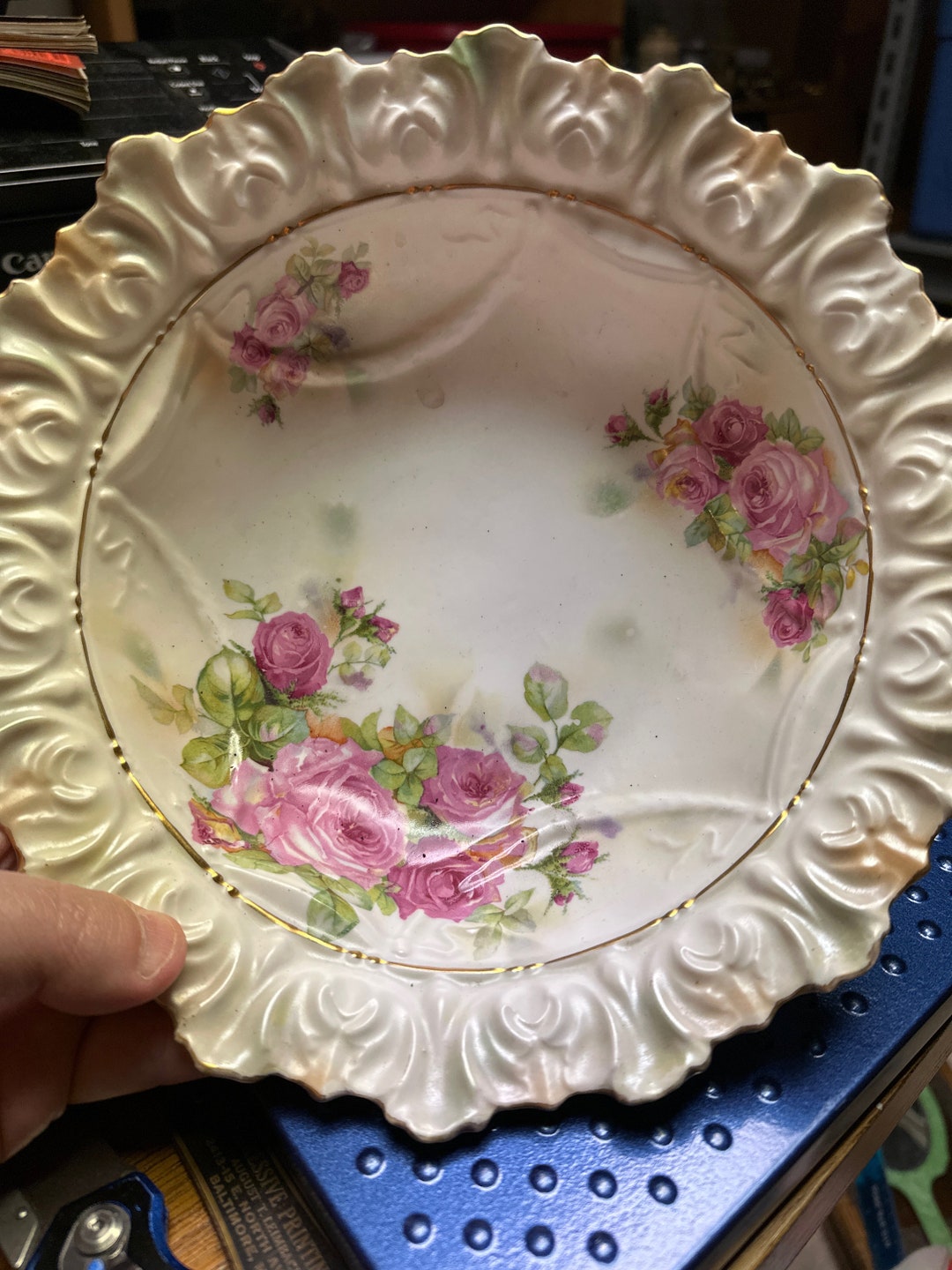 Gorgeous Scallop Edge Bowl With Pearlized Finish - Etsy