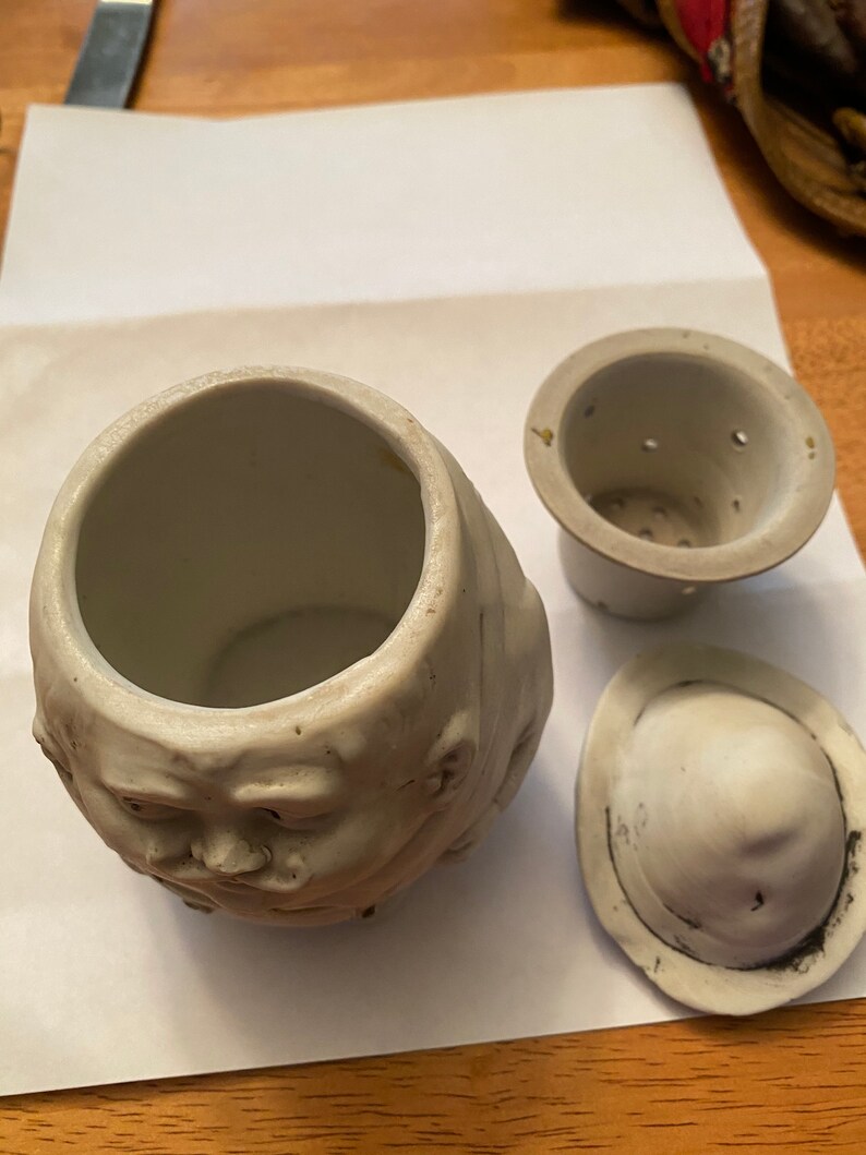 Antique Bisque Porcelain Pounce Pot - Etsy