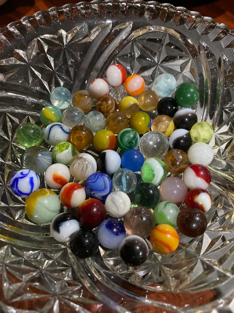 Lot of Vintage Glass Marbles - Etsy