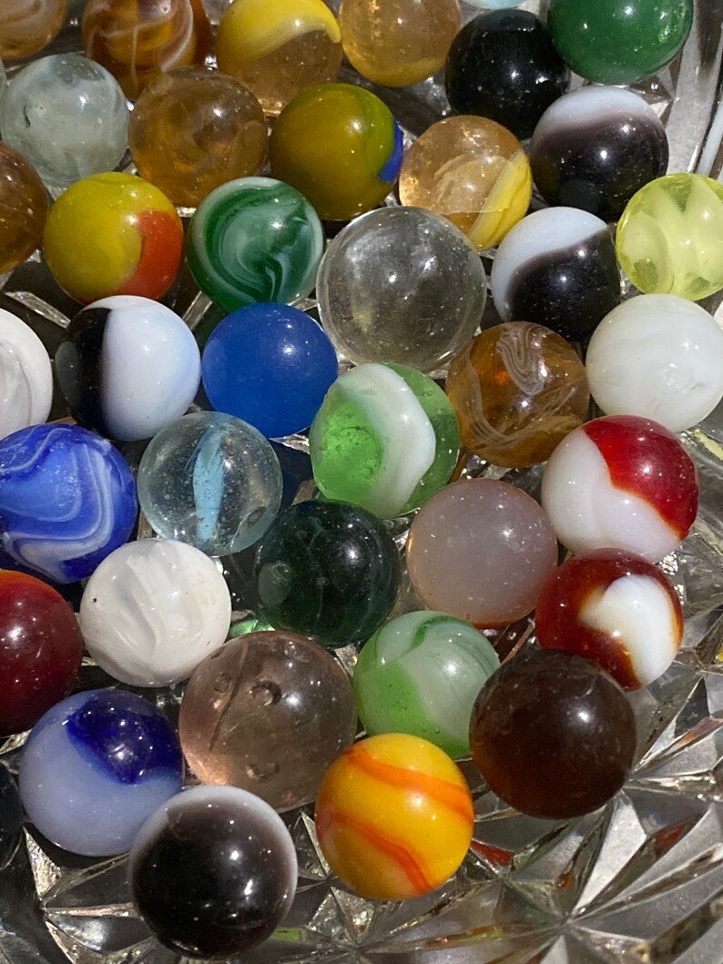 Lot of Vintage Glass Marbles - Etsy
