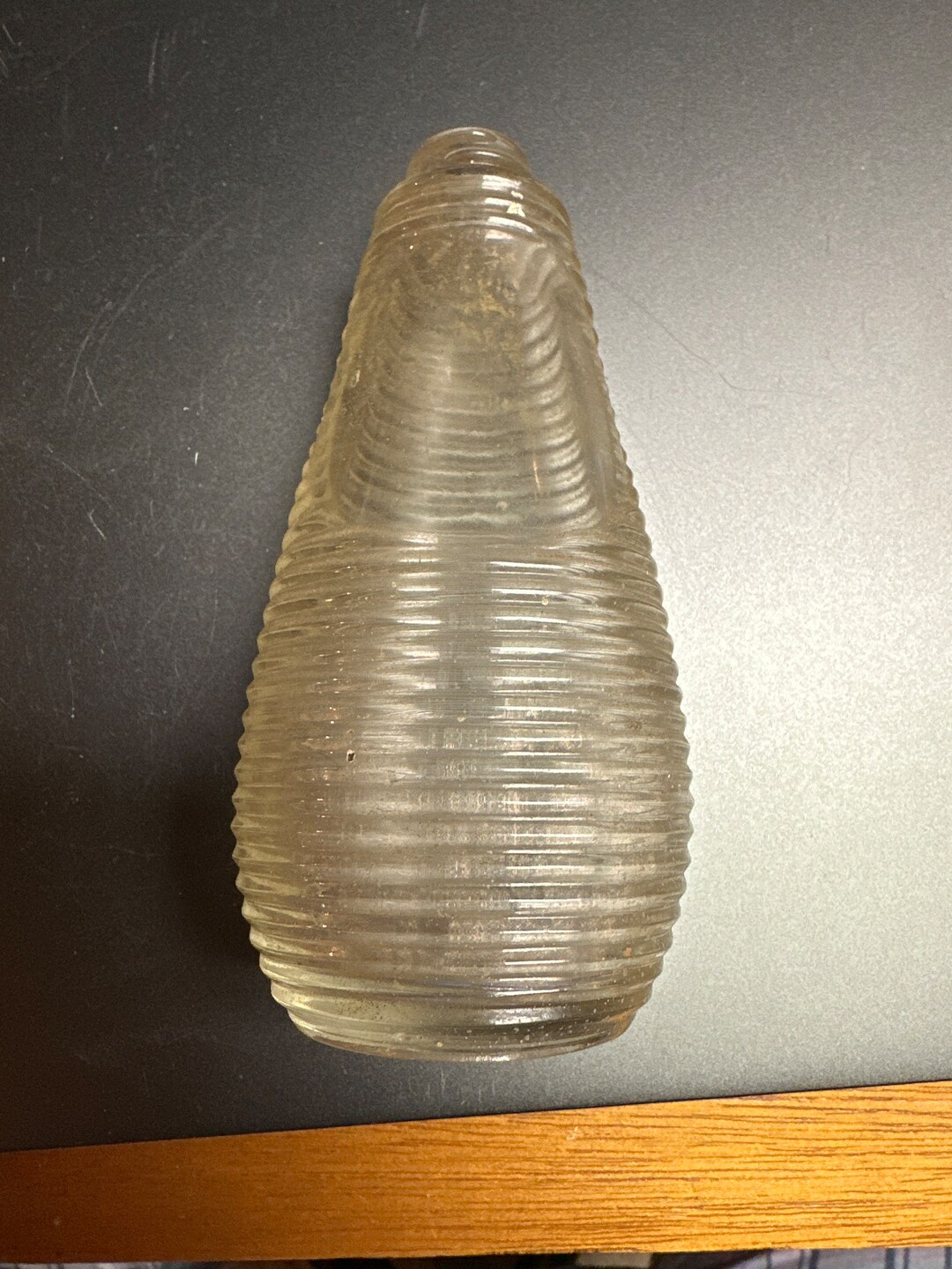 Ribbed Glass Bottle - Etsy