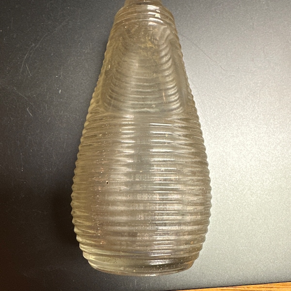 Ribbed Glass Bottle - Etsy