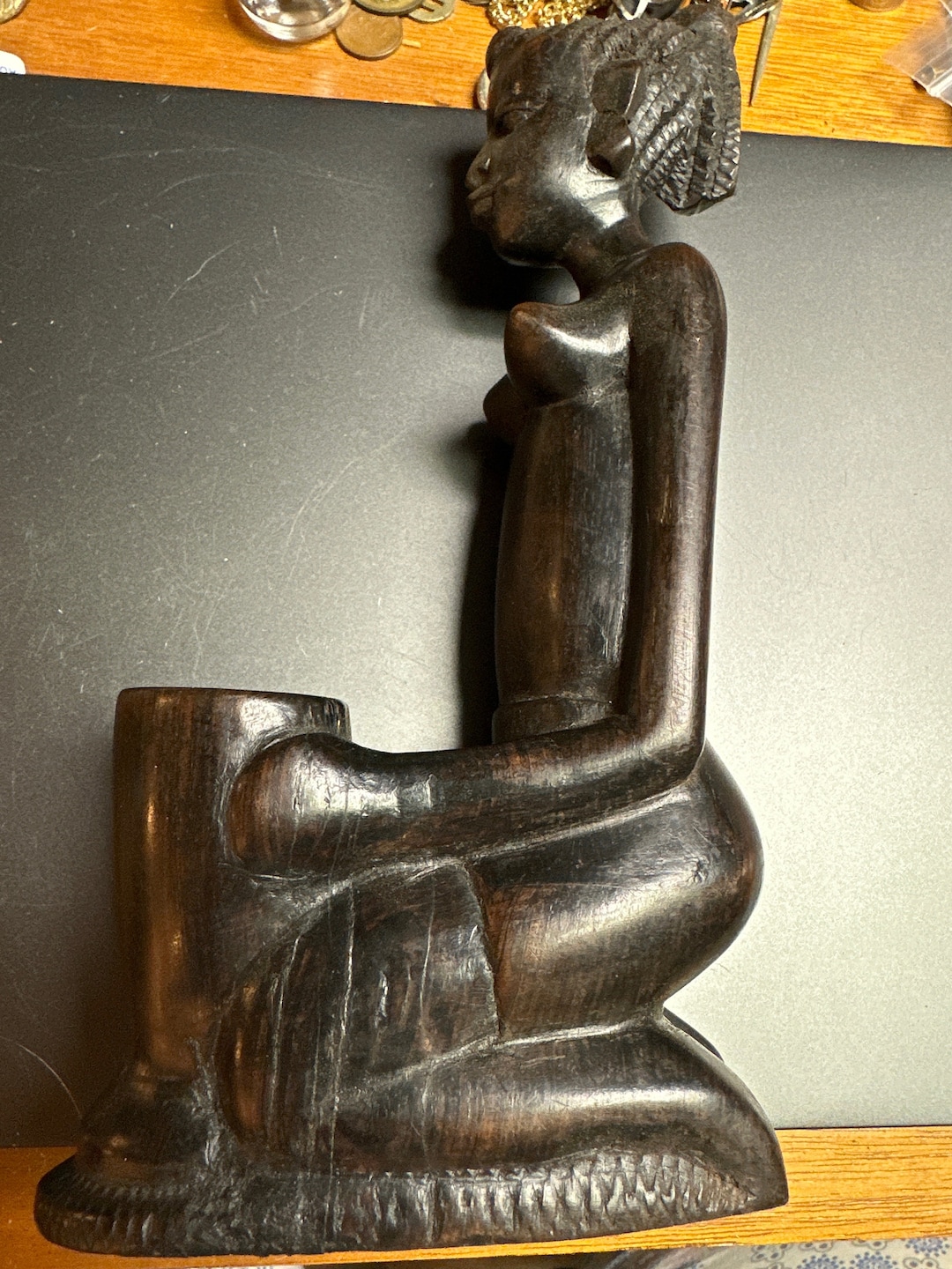 African Carved Wood Statue - Etsy