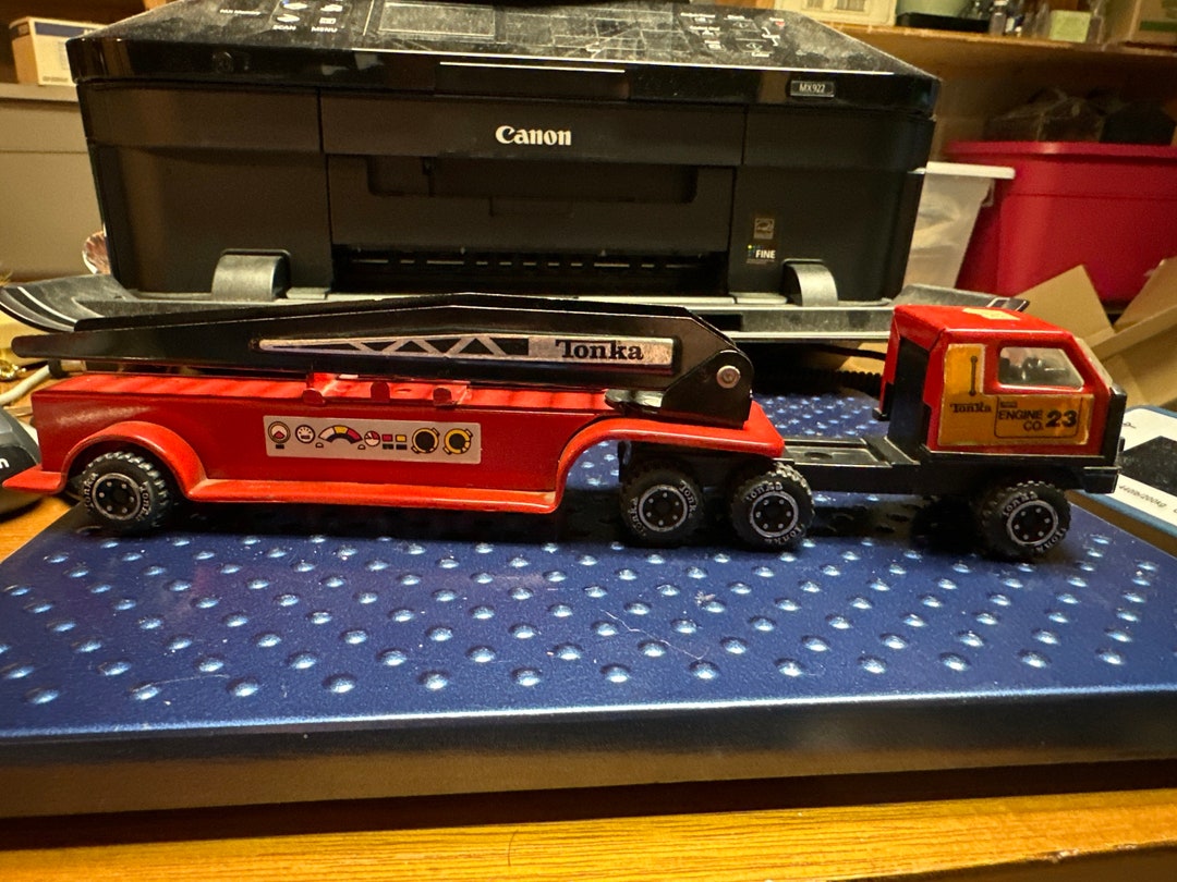 Vintage 1980 Tonka Fire Engine Co. 23 Pressed Metal and Plastic - Etsy