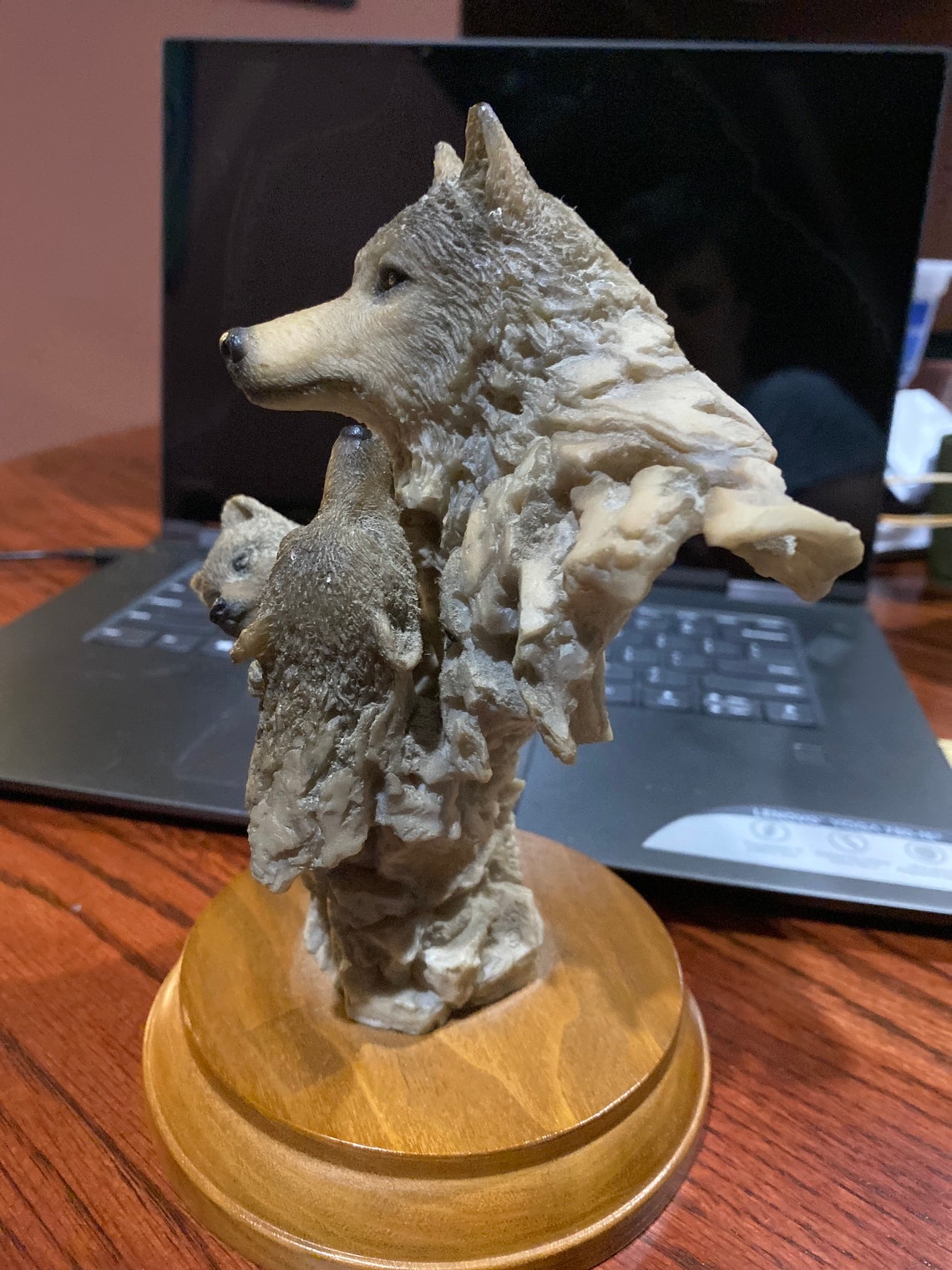 Playful Wolf Sculpture by Joe Slockbower | Etsy