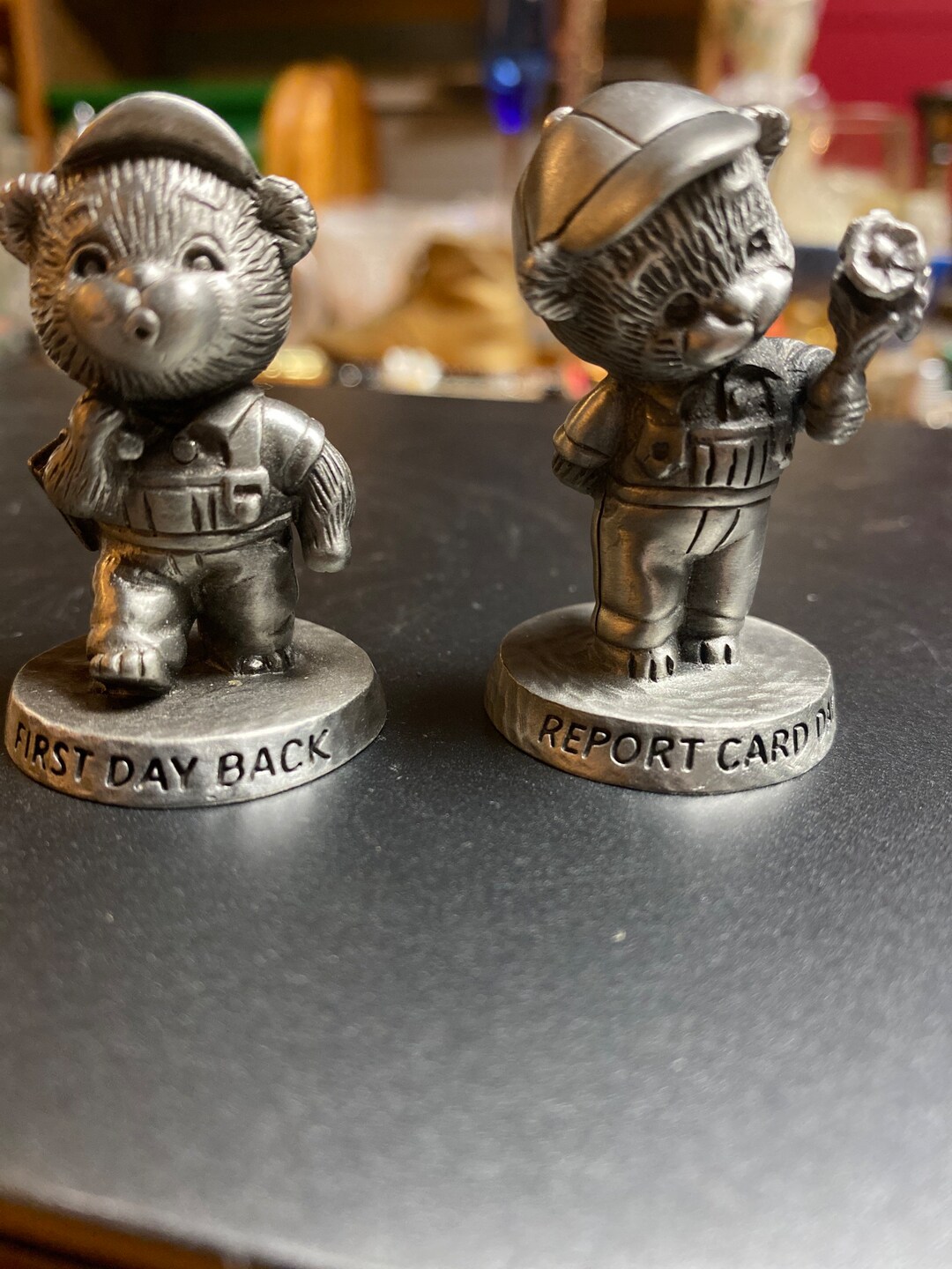 Avon Pewter Bears- First Day and Report Card - Etsy